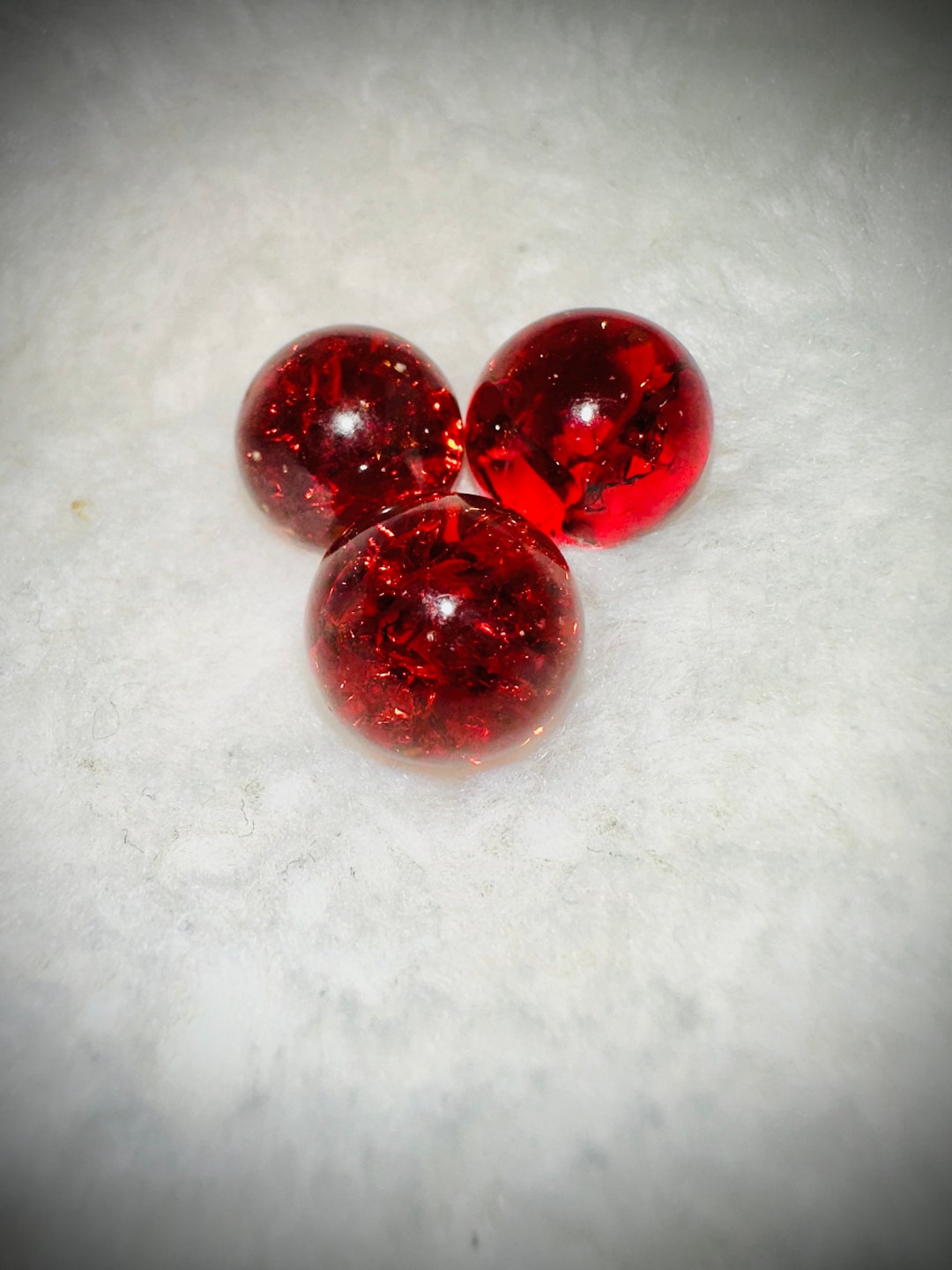 Handmade Red Bulk Cracked Glass Marbles 14mm Marbles, 9/16 Bulk Glass ...