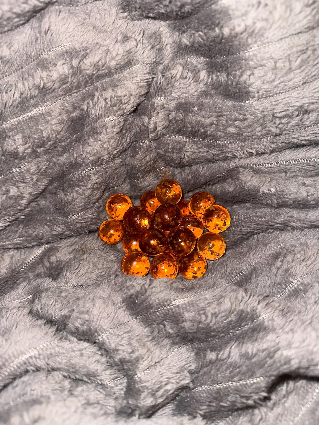 Handmade Orange Glow in the Dark Cracked Glass Marbles 16mm Marbles ...