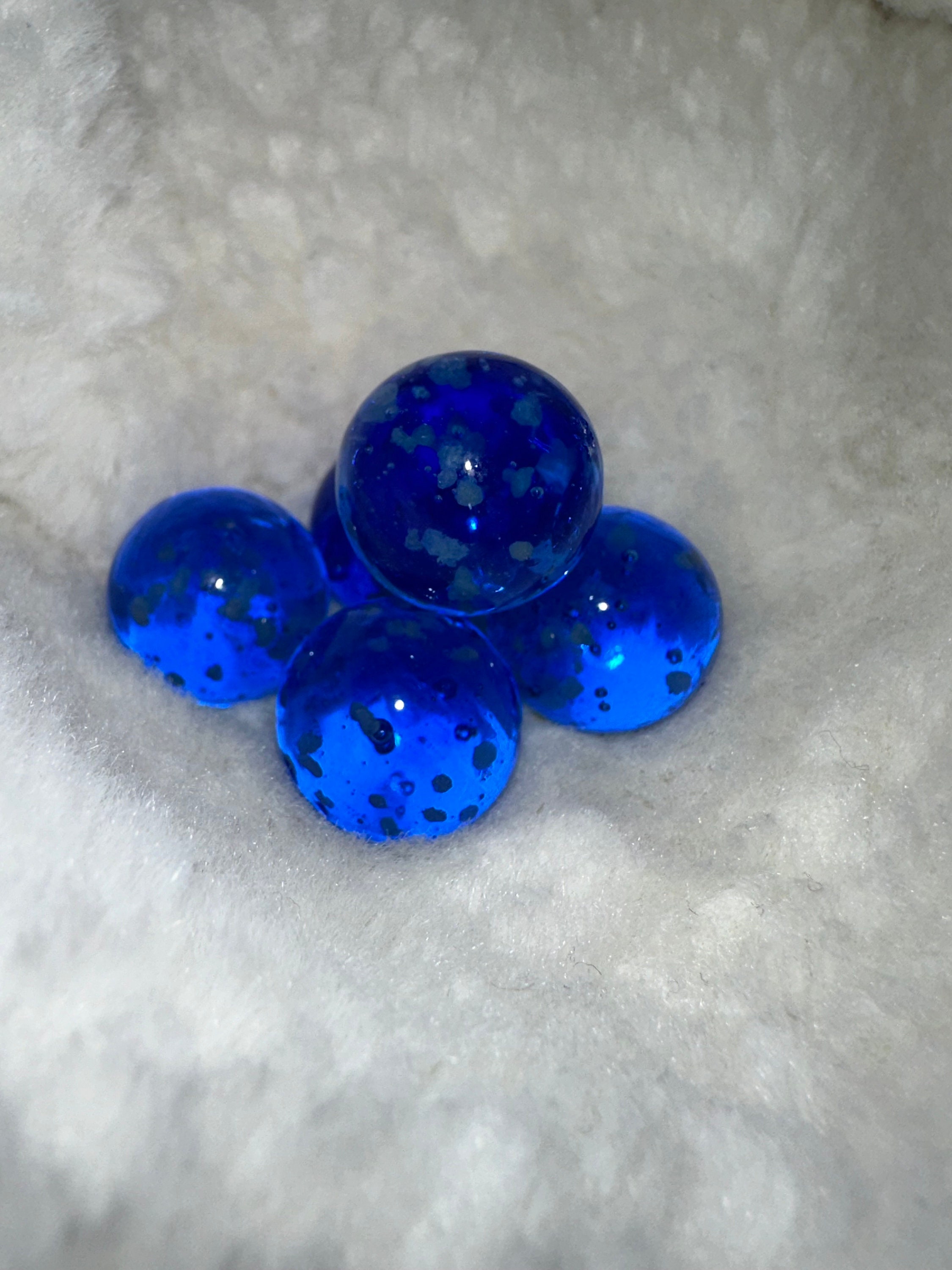 Colbalt Blue Glow in the Dark Glass Marbles 16mm Marbles, Handcrafted ...