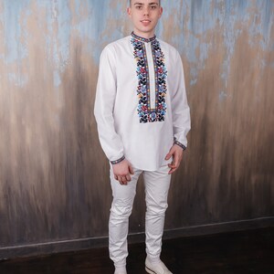Ukrainian Embroidered Shirt Ukrainian Clothes Mens Vyshyvanka ...