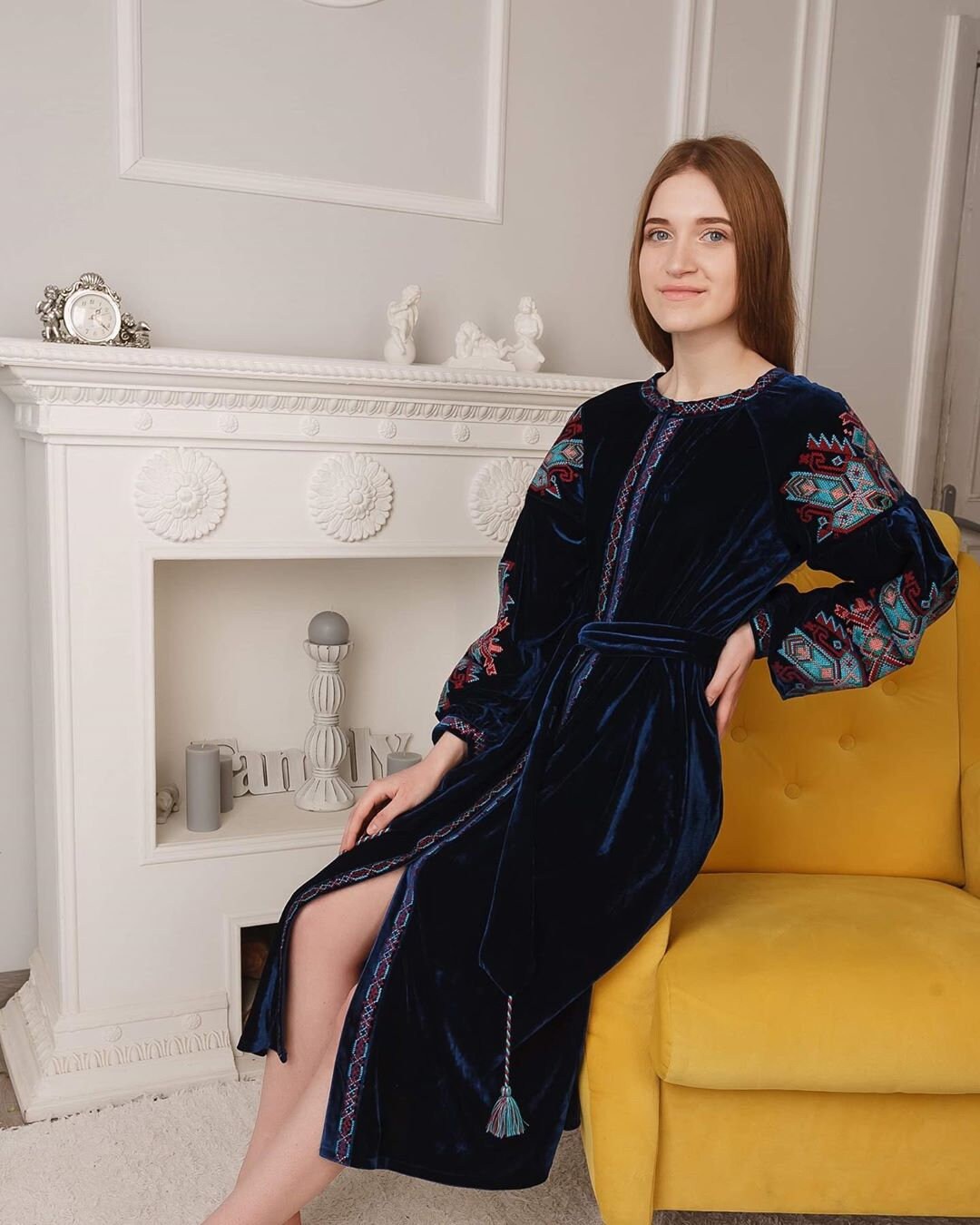 Ukrainian Dress. Fashion Embroidery Dress. Vyshyvanka Girl. Ukrainian ...