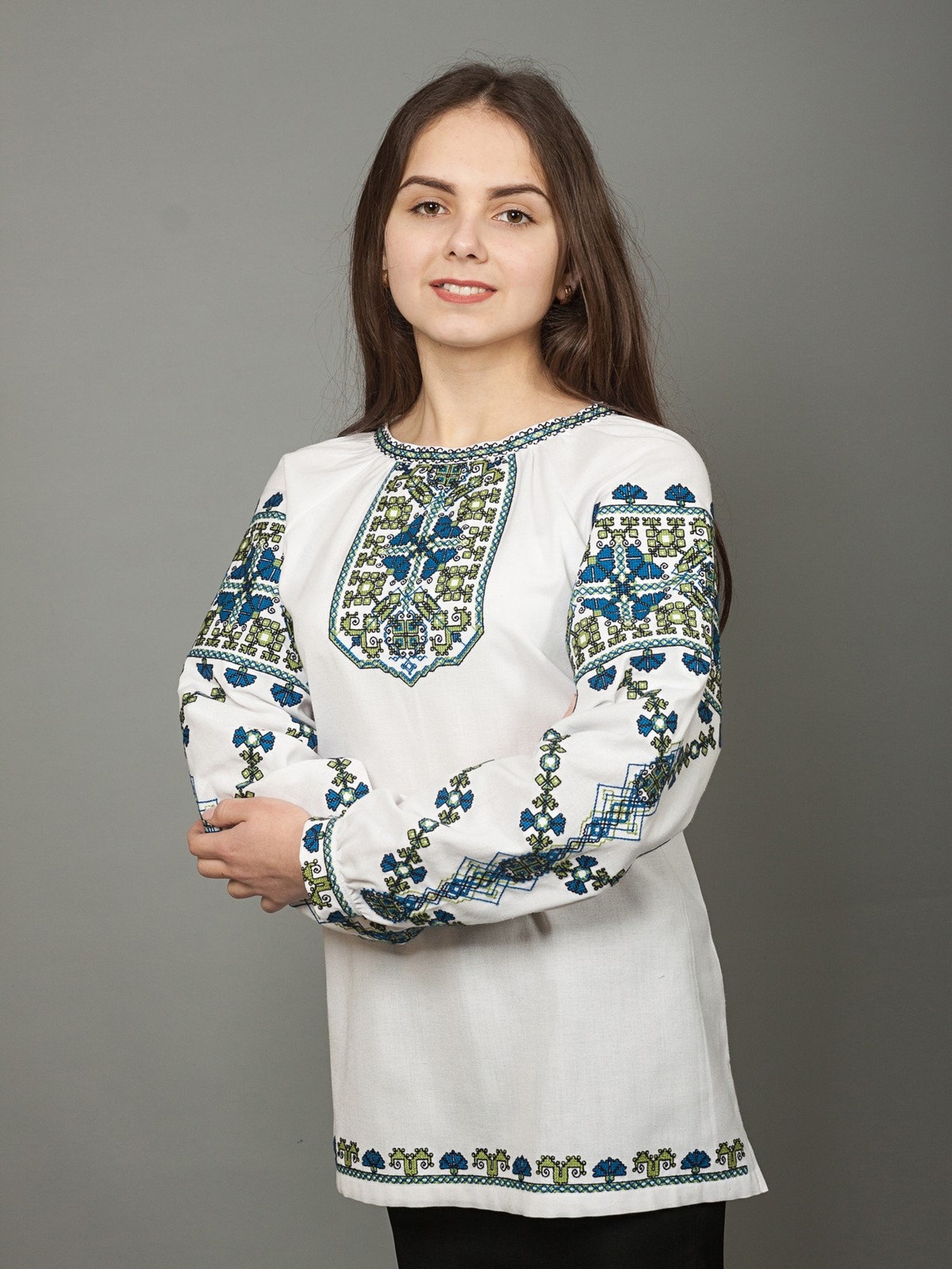 Ukrainian Embroidery Vyshyvanka. Traditional Women's Blouse Ethnic ...