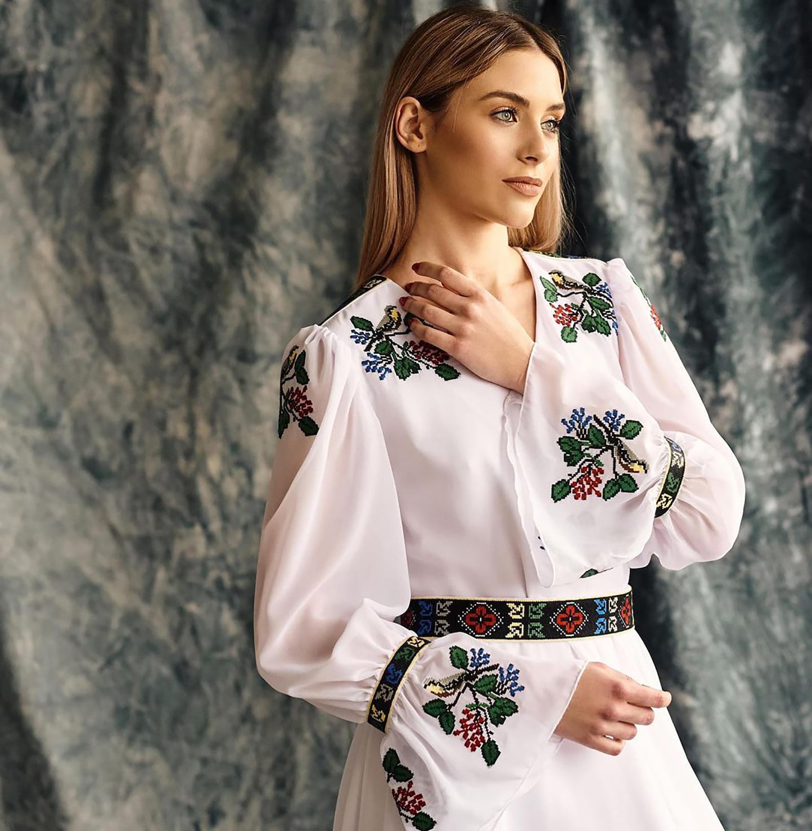 Vyshyvanka Ukraine Dress and Shirt, Ukrainian Clothing Embroidered Set ...