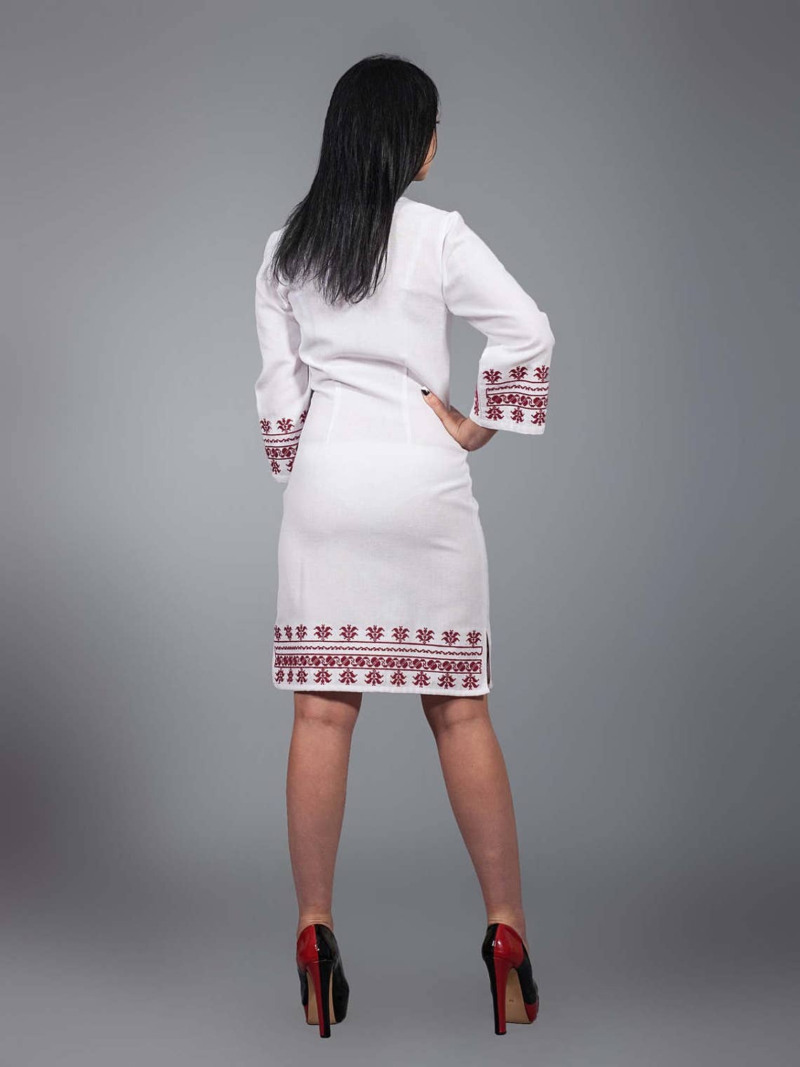 Vyshyvanka Ukraine Dress, Ukrainian Cross-stitch Embroidered Stylish ...