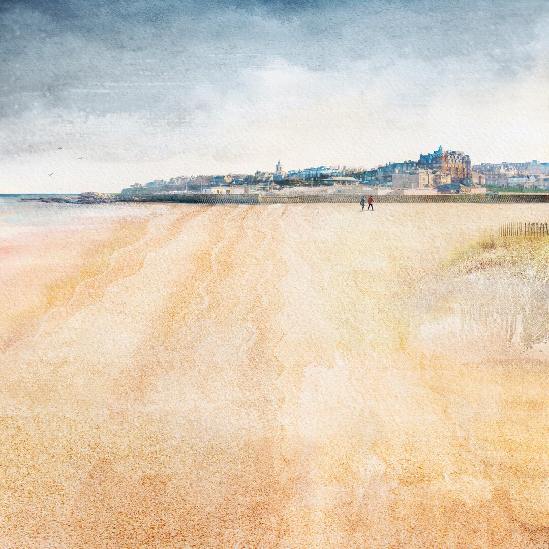 West Sands St Andrews Print: Signed Scottish Landscape Art - Etsy