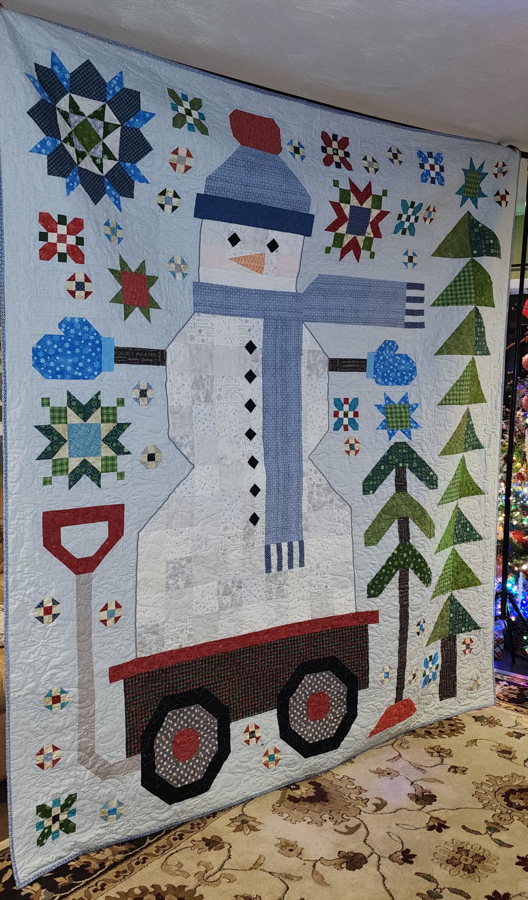 Quilt: "the Quilted Snowman" - Etsy