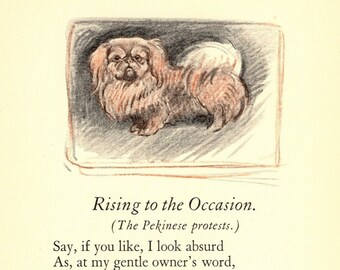 Cute Vintage Dog Poem Poetry Print Wall Decor Memorial 1930s Joe Walker ...