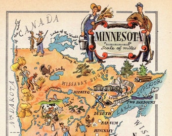 Cartoon State Map - Etsy