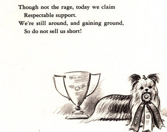 1940s Vintage BEAGLE Poetry Print Wall Art Decor Morgan Dennis Beagle ...