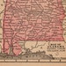 1888 Tiny ALABAMA State Map Vintage Miniature Map of Alabama Gallery ...
