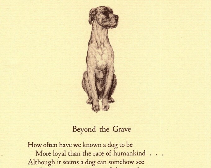 1940s Vintage Dog Poem Poetry Print Dog Ode Memorial Print - Etsy