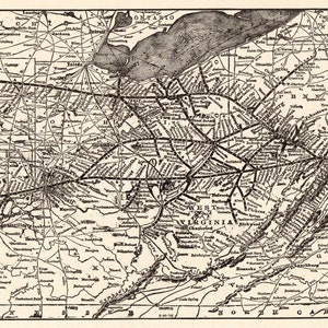 1914 Antique B & O RAILROAD Map Baltimore and Ohio Railway Map | Etsy