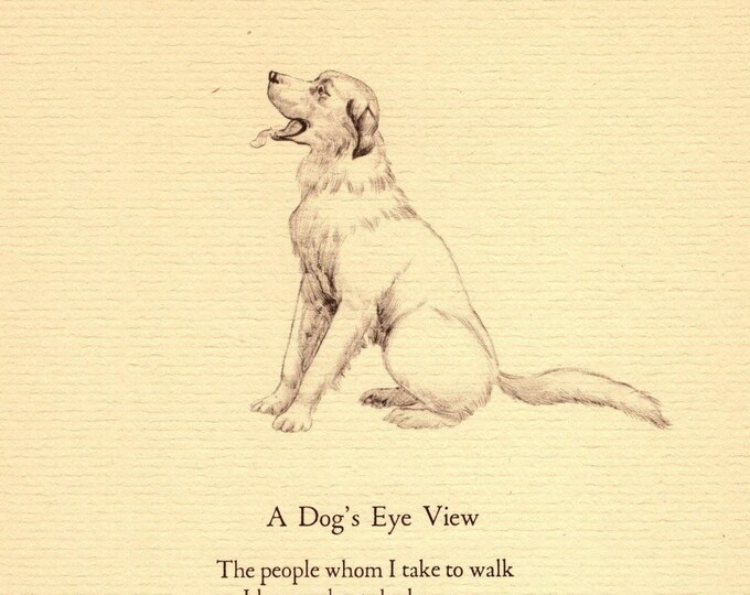 1940s Vintage Dog Poem Poetry Print Wall Decor Dog Ode Memorial Print ...