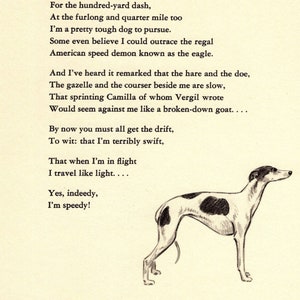 1940s Vintage Greyhound Poetry Print Morgan Dennis Greyhound - Etsy