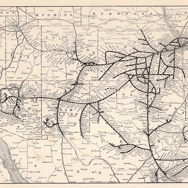 Santa Fe Railroad - Etsy