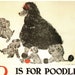 Vintage Poodle Print Wall Art Decor ABC Print Letter P Alphabet Print ...