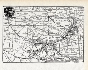 Home Décor Globes & Maps 1908 Antique Minneapolis and St Louis Railroad ...