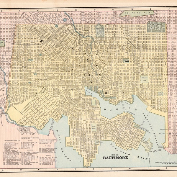 Map of Baltimore - Etsy