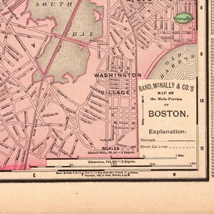 1895 Antique BOSTON City Street Map of Boston Massachusetts Gallery ...