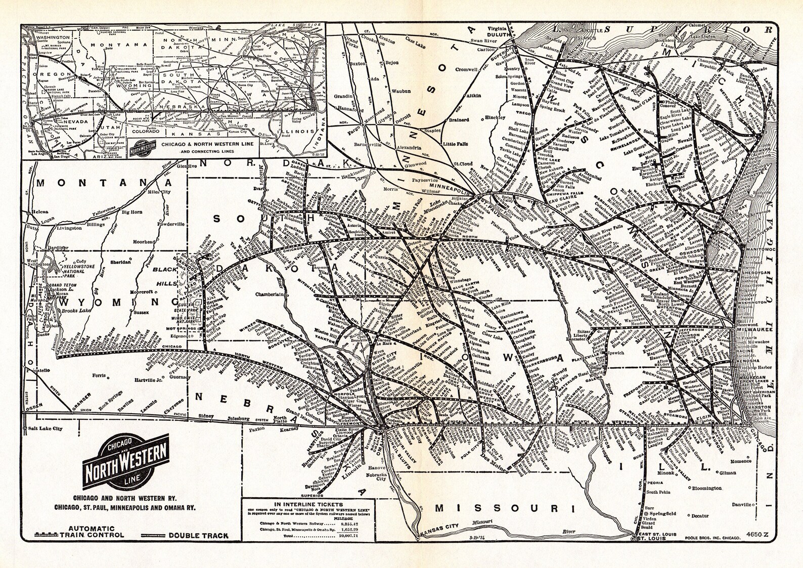 1936 Antique CHICAGO and NORTHWESTERN Railway Map Chicago St | Etsy