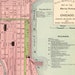 1901 Antique CHICAGO Street MAP of Chicago Illinois City Map Gallery ...