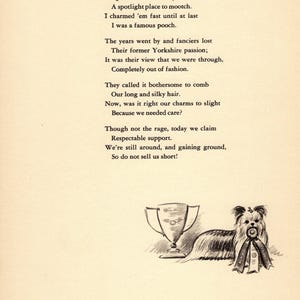 Sweet Yorkshire Terrier Poetry Print Wall Art Decor 1940s Morgan Dennis ...