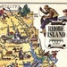 1950s Vintage RHODE ISLAND Picture Map Animated State Map of Rhode ...