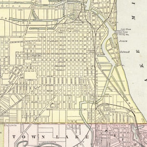 1891 Antique MILWAUKEE Street Map of Milwaukee Wisconsin City Map Wall ...
