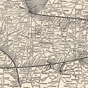1914 Antique B & O RAILROAD Map Baltimore and Ohio Railway Map | Etsy
