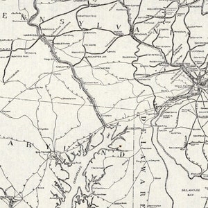 1944 Antique READING RAILWAY Map Vintage Reading Railroad Map Birthday ...