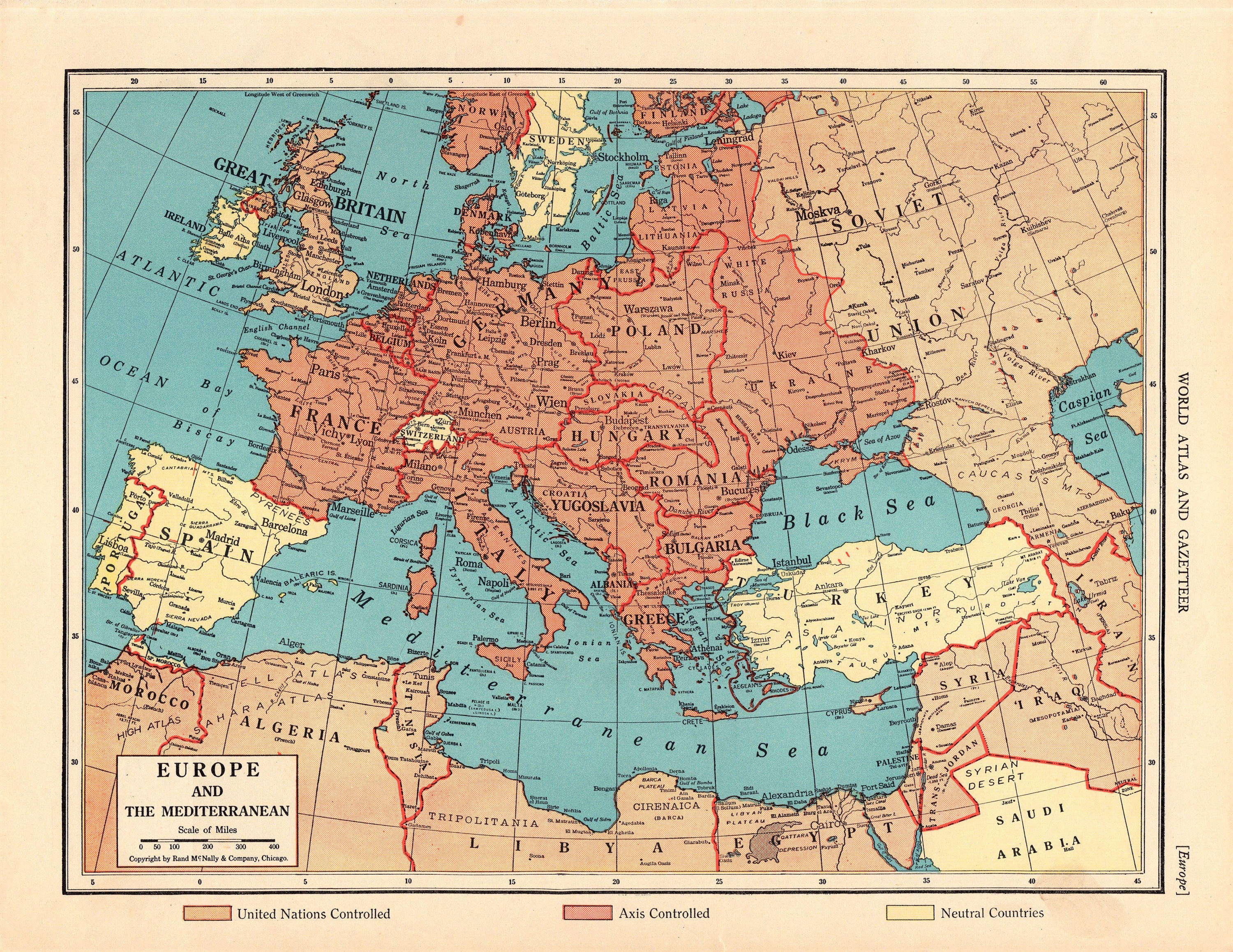 Blank Map Of Europe 1942