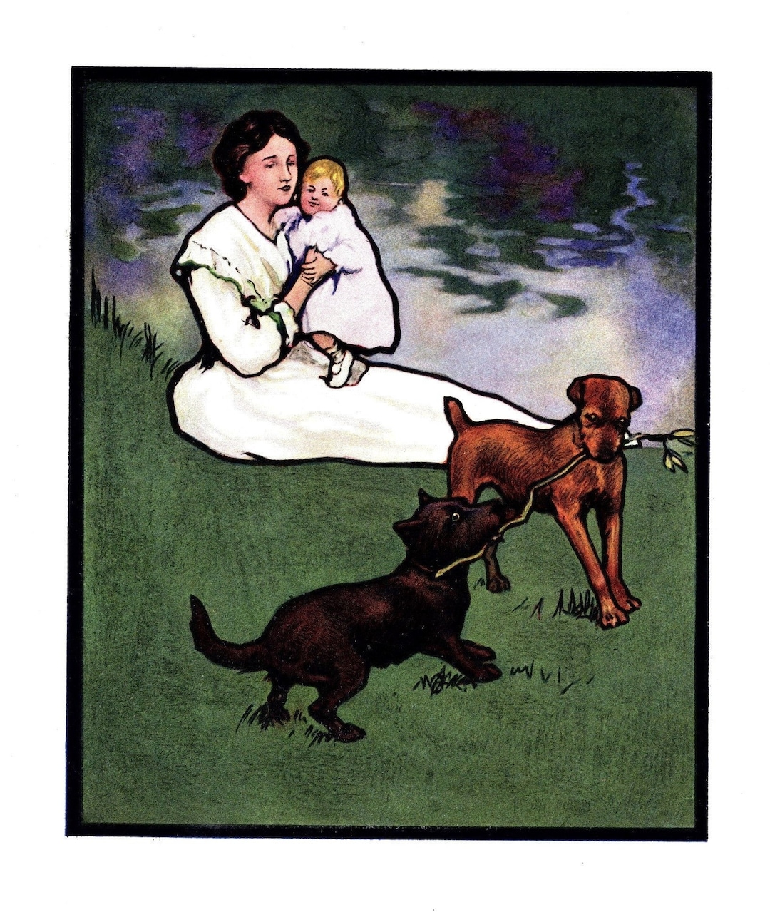 Antique Scottish and Irish Terrier Print Gallery Wall Art 1910 Edwin ...