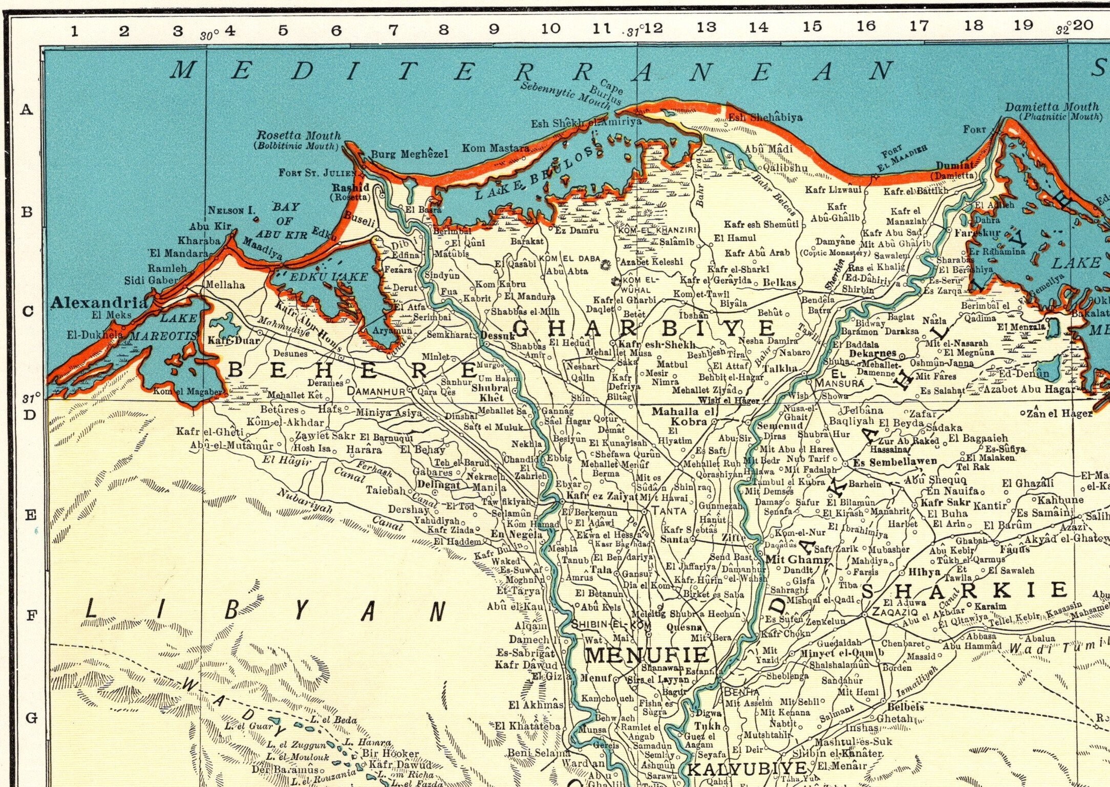 1941 Vintage EGYPT Map Antique Map of Egypt Gallery Wall Art - Etsy UK