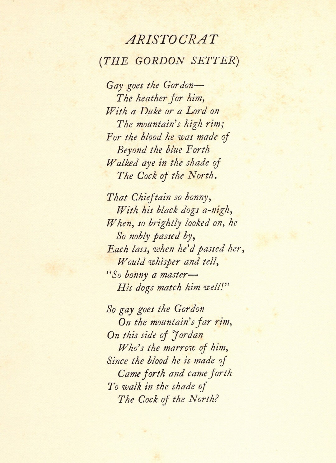 Antique Gordon Setter Poem Print Dog Poetry Wall Art Decor - Etsy