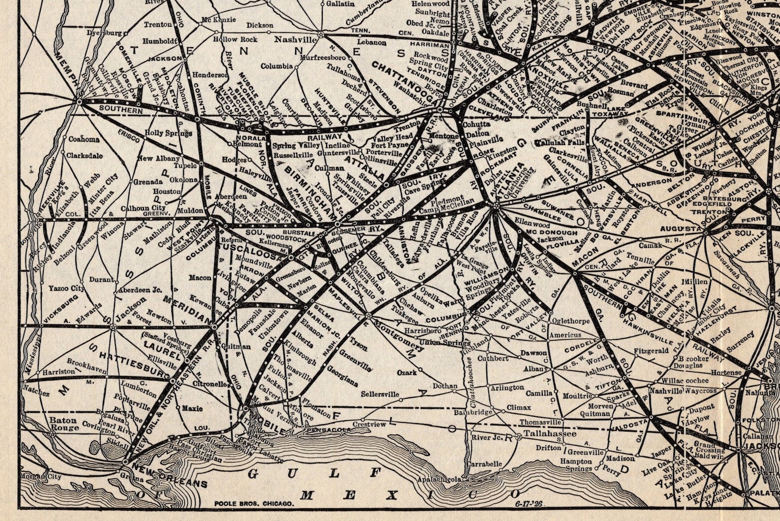 1926 Antique Southern Railway System Map Vintage Railroad Map - Etsy