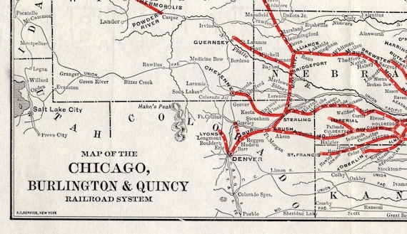Burlington Railroad Map