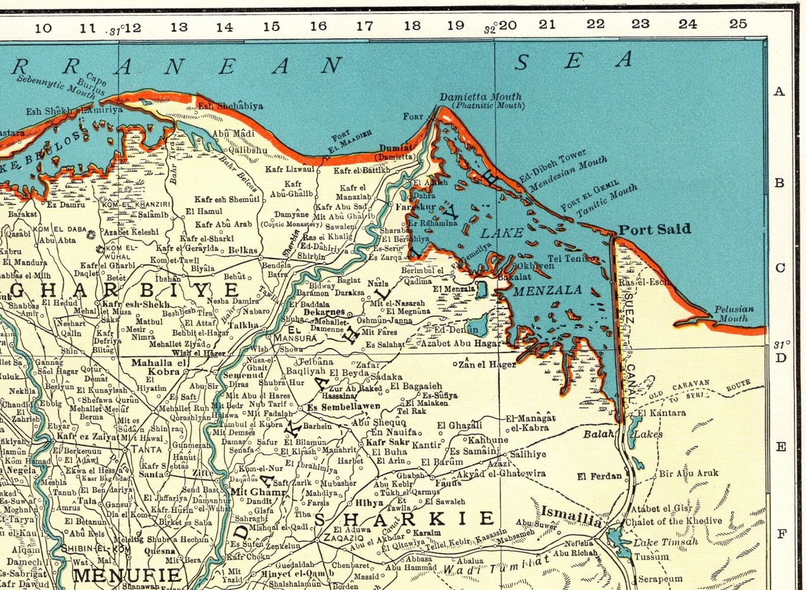 1941 Vintage EGYPT Map Antique Map of Egypt Gallery Wall Art - Etsy