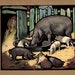 Antique Pig Print Edwin Noble Vintage Pig Farmyard Art Illustration ...