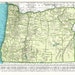 1942 Vintage OREGON Map Antique Map of Oregon State Map Gallery Wall ...
