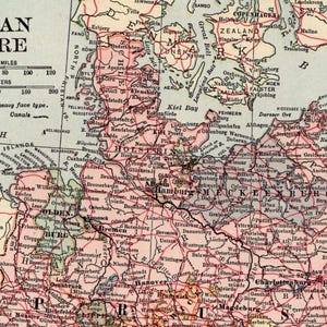 1917 Antique Germany Map of the German Empire Map Wall Decor Germany ...