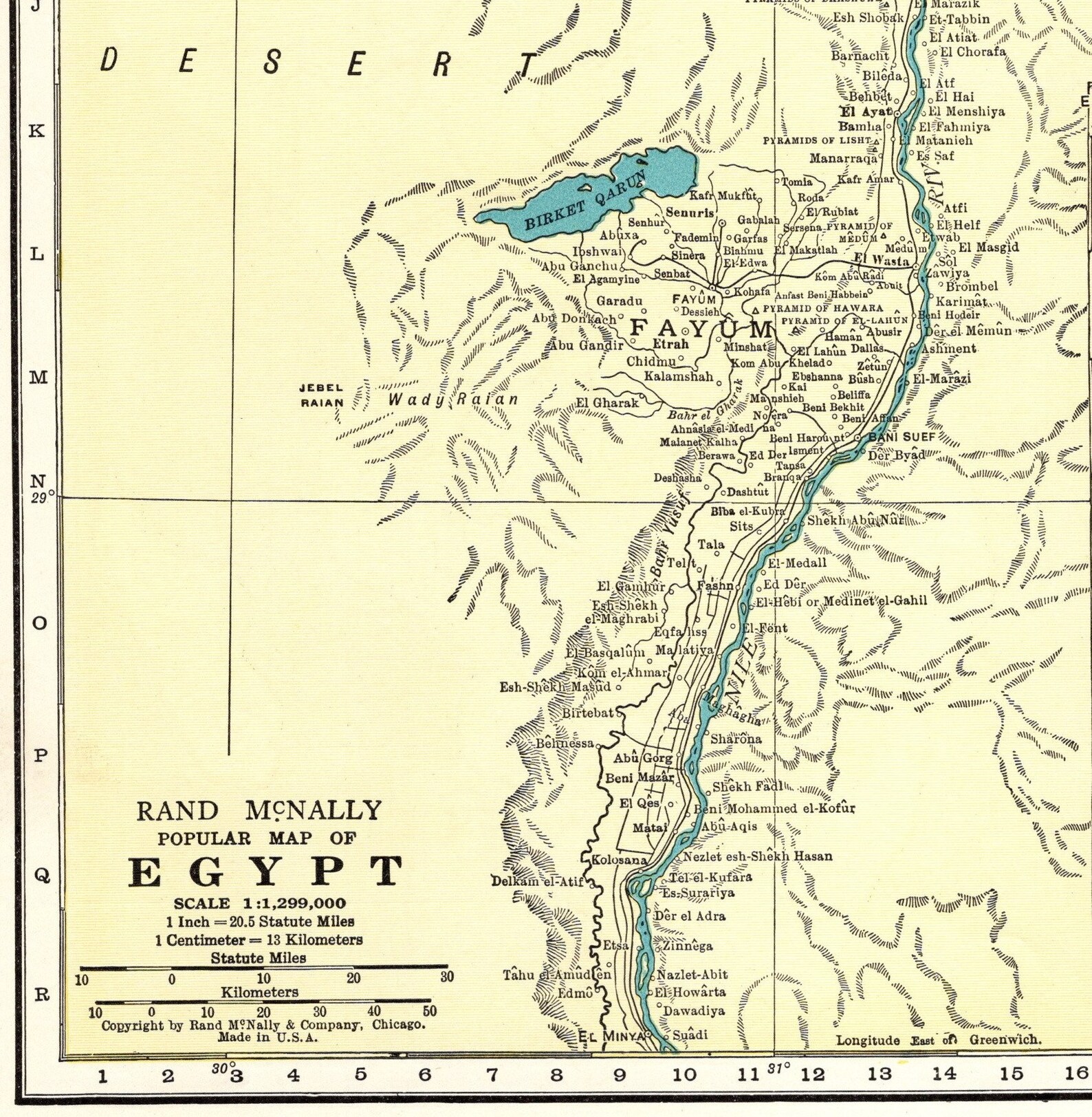 1941 Vintage EGYPT Map Antique Map of Egypt Gallery Wall Art - Etsy
