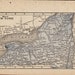 1888 Tiny New York State Map Wall Decor Vintage Map of New York ...