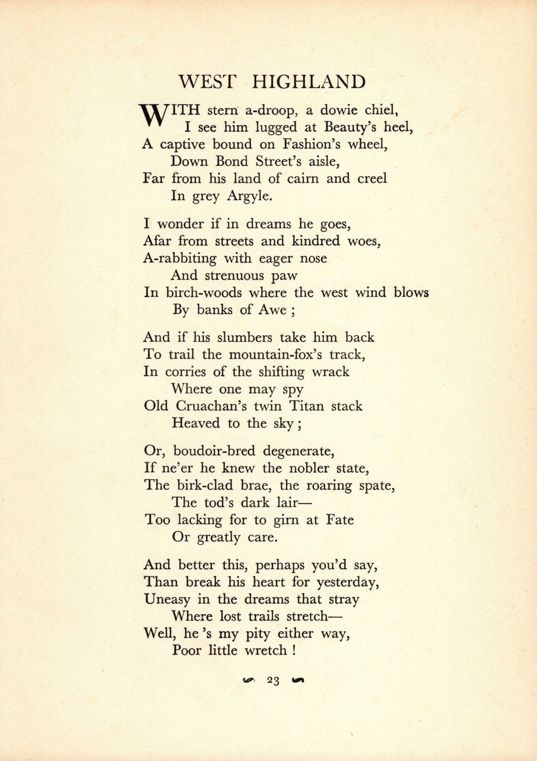 West Highland White Terrier Poetry Print Vintage 1920s Patrick Chalmers ...