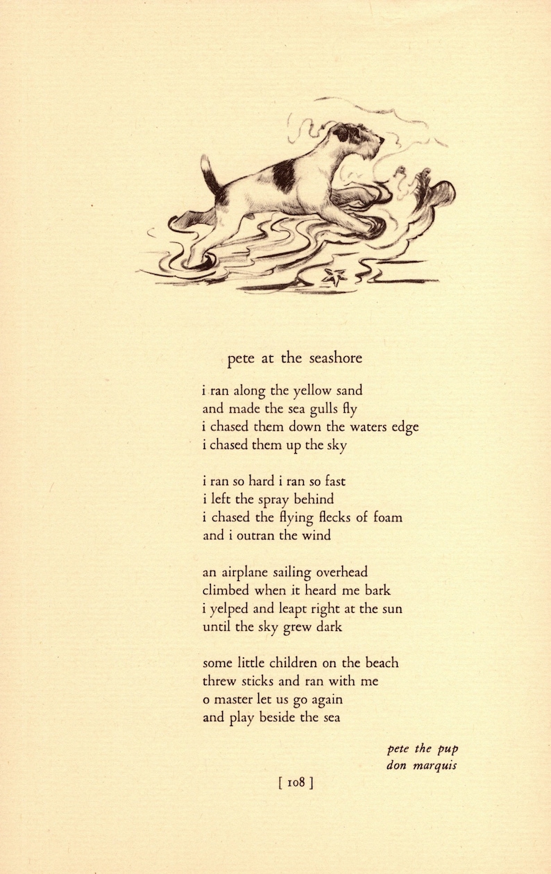 1940s Vintage Fox Terrier Poem Print Gallery Wall Decor Don - Etsy