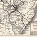 1928 Antique Reading Railroad Map Vintage Reading Lines Railway Map ...
