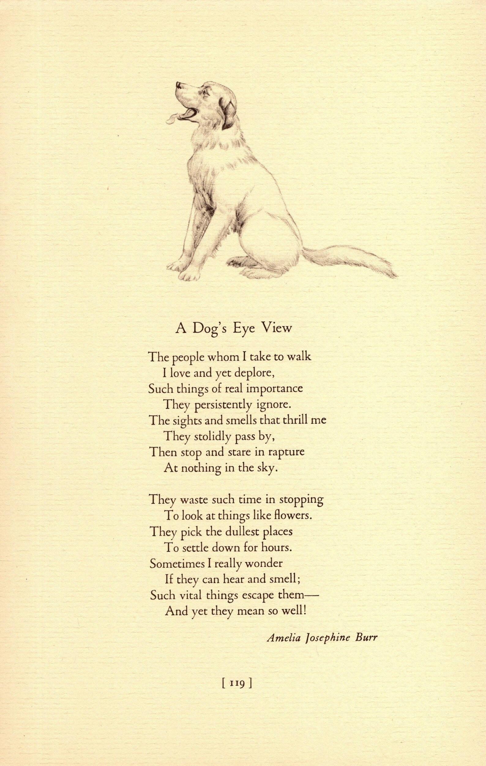 1940s Vintage Dog Poem Poetry Print Wall Decor Dog Ode - Etsy