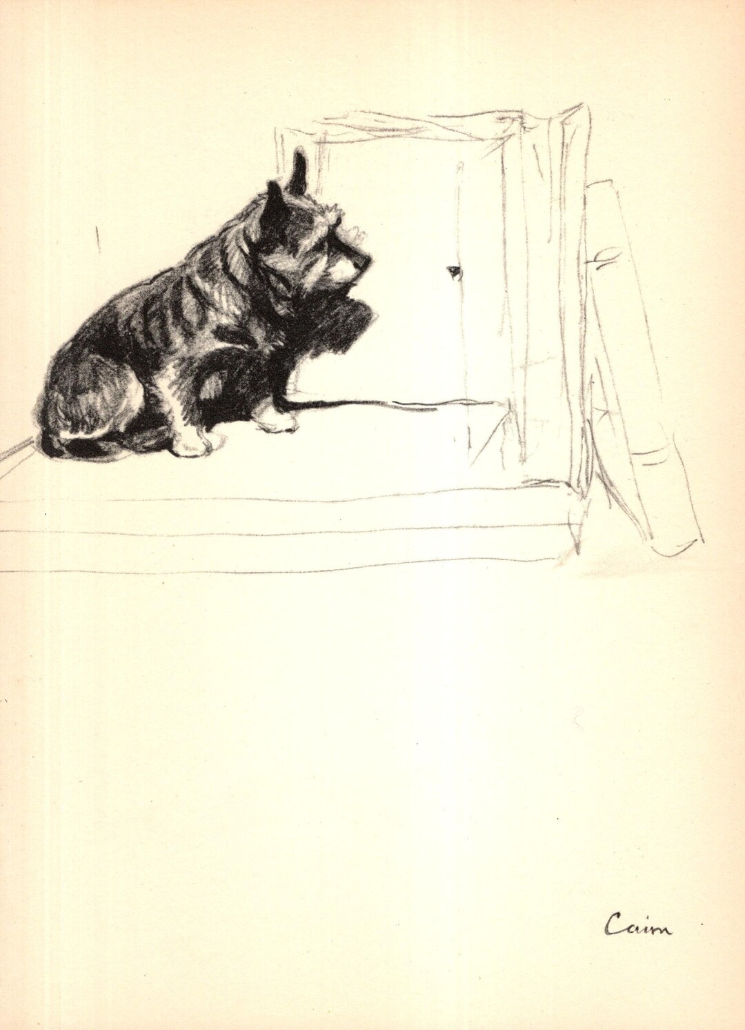 1930's Vintage Cairn Terrier Print Wall Art Decor Cecil Aldin Cairn ...