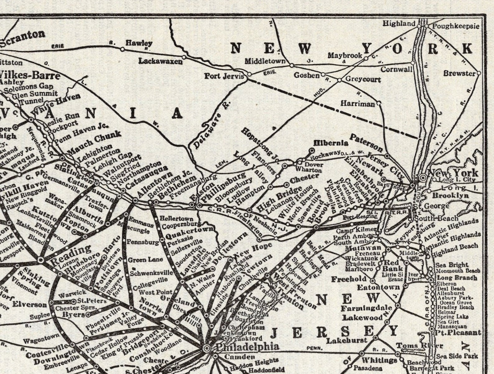 1948 Antique READING RAILWAY Map Vintage Reading Railroad Map - Etsy Canada