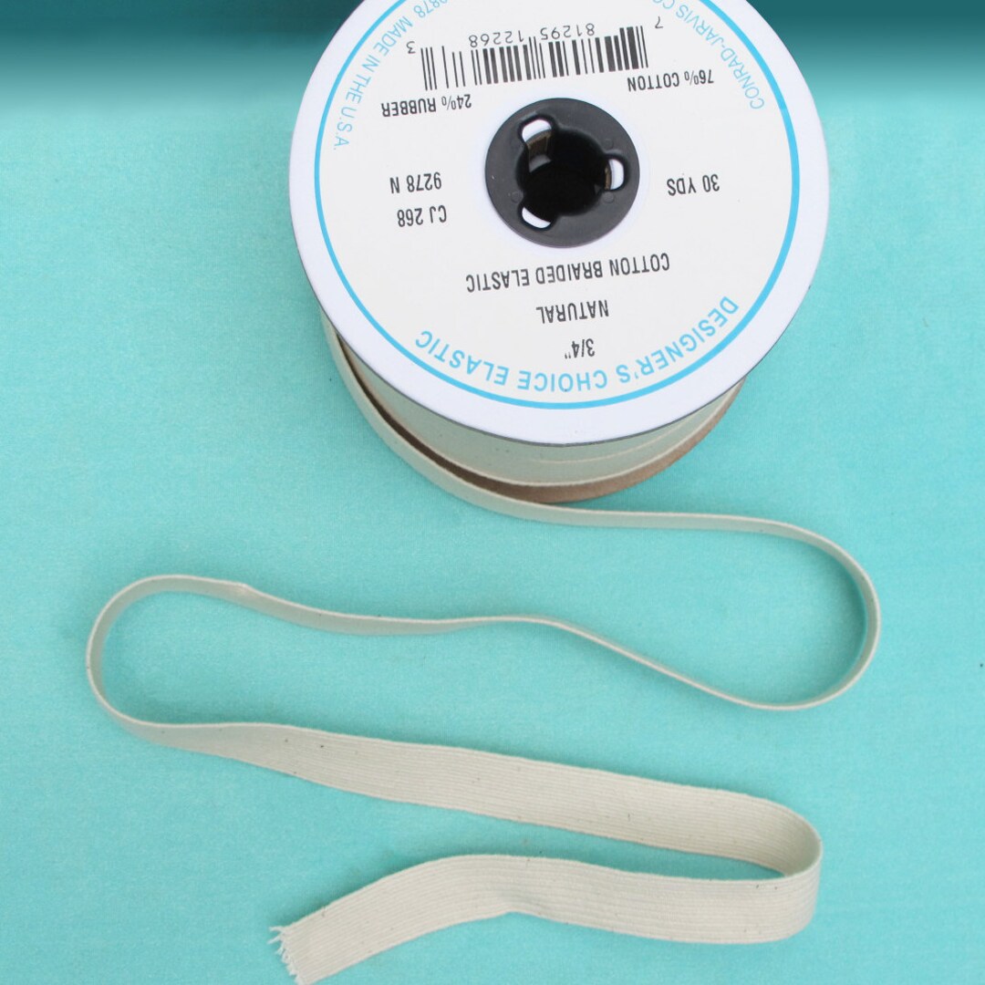 Natural Woven Swimwear Elastic 3/4" Inch Wide X 2 Yards for Activewear ...