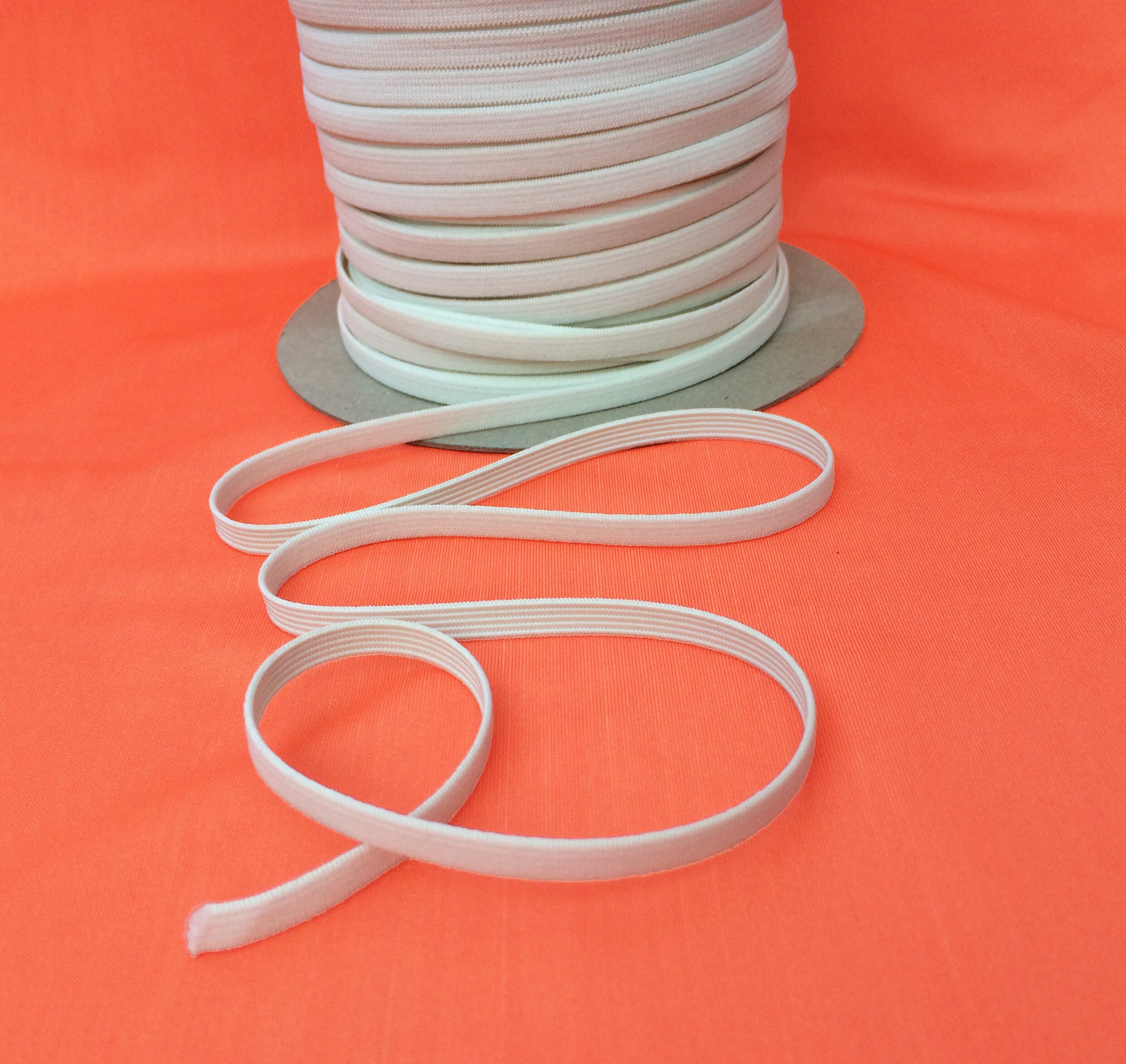 White Knit Elastic - 1/4" Inch Wide, Assort. Lengths Available- BTY by ...